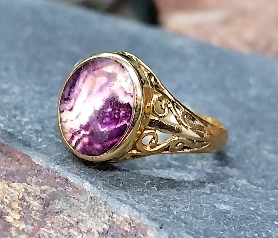 9ct Gold BLUE JOHN RING With Celtic Scroll - Size Uk K (us 5.5) - 2.2g ...