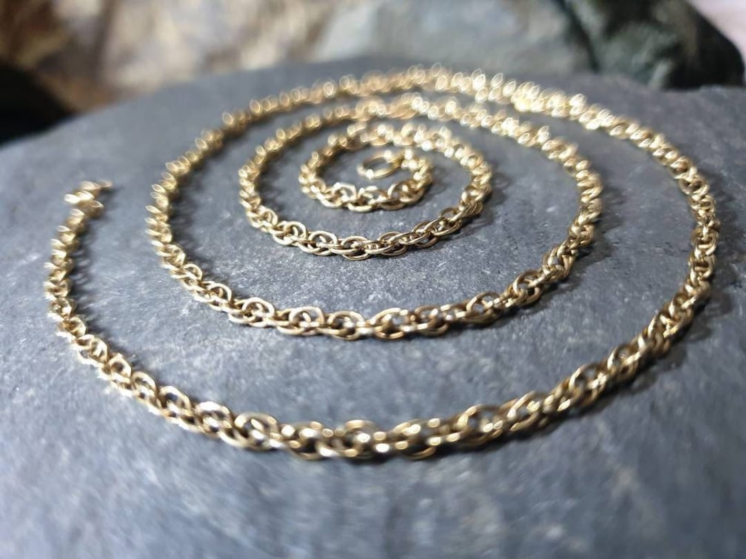 Vintage 9ct GOLD Multi Link Chain Necklace, 18" - 5.5g - Etsy