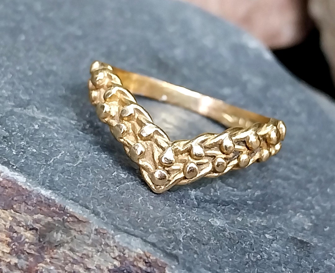 Vintage 9ct GOLD WISHBONE KEEPERS Ring - Uk Size N (us 6.5) - 1.9g - Etsy