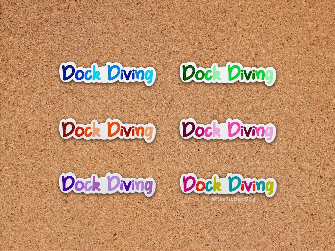 Dock Diving Sticker, Gift for Dog Handler, Dog Sports Decal, Dog Trial ...
