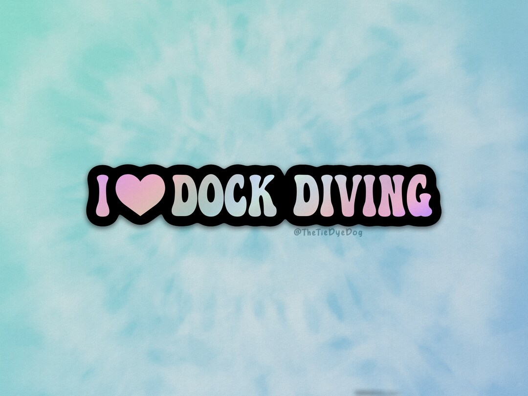 I Love Dock Diving Sticker, Gift for Dog Handler, Dog Sport Decal, Dog ...