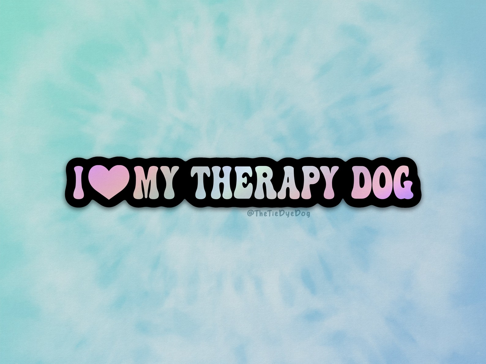 I Love My Therapy Dog Sticker, Therapy Dog Sign, Therapy Dog in ...