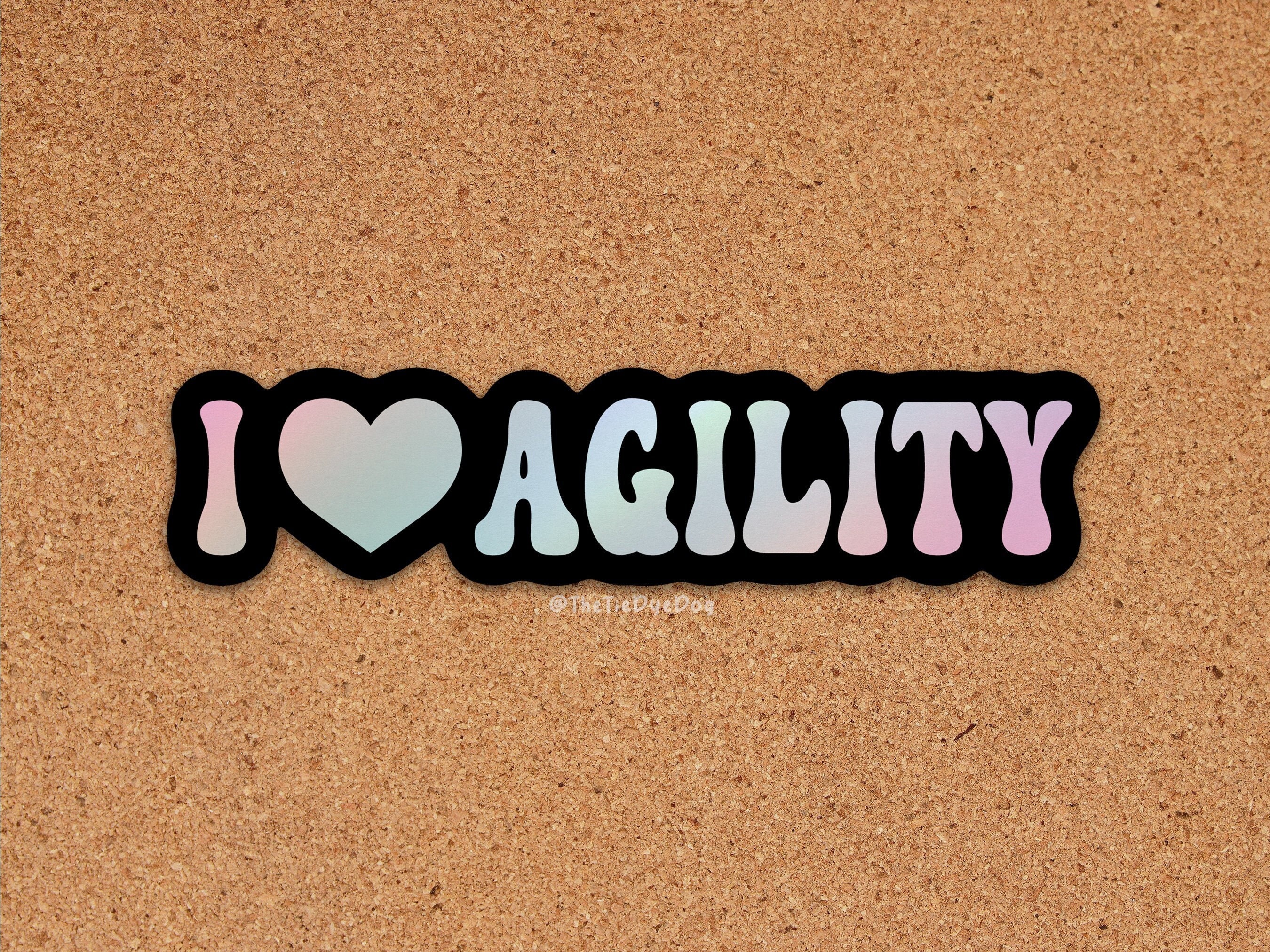 I Love Agility Sticker, Gift for Dog Agility Handler, Gift for Agility ...
