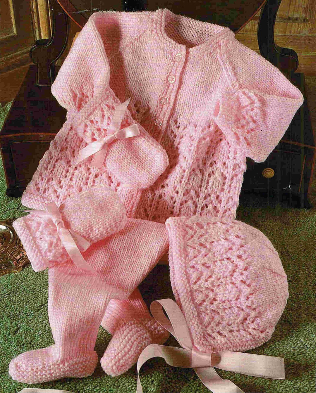 PDF Knitting Pattern 1292~baby Girl's Pram Set~dk~16-22" - Etsy