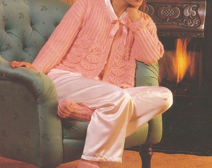 Nearly Free PDF Knitting Pattern 805~lady's Cockleshell Bed Jacket and ...