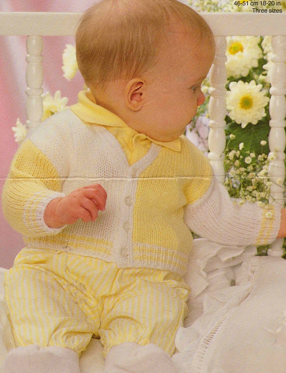 Nearly Free PDF Knitting Pattern 8747a~easy Knit Two-colour Cardigan~dk ...