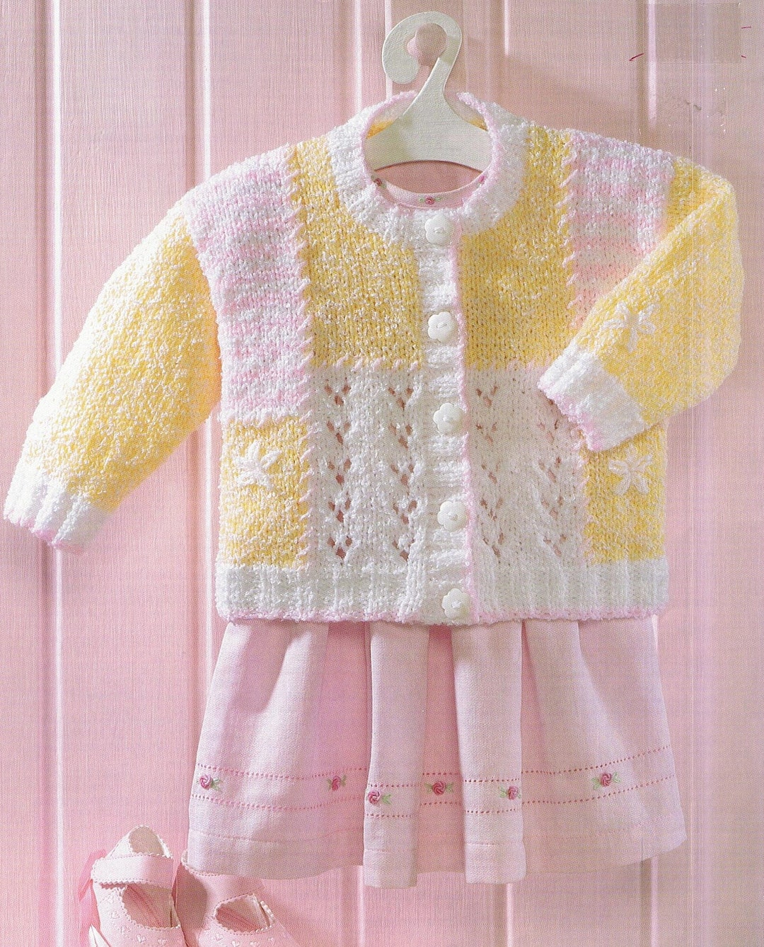PDF Knitting Pattern 1535~multi-coloured Cardigan~dk~16-26" - Etsy