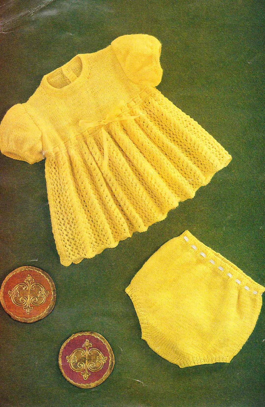 Nearly Free PDF Knitting Pattern 8475~baby Dress & Knickers~4ply~19-21 ...