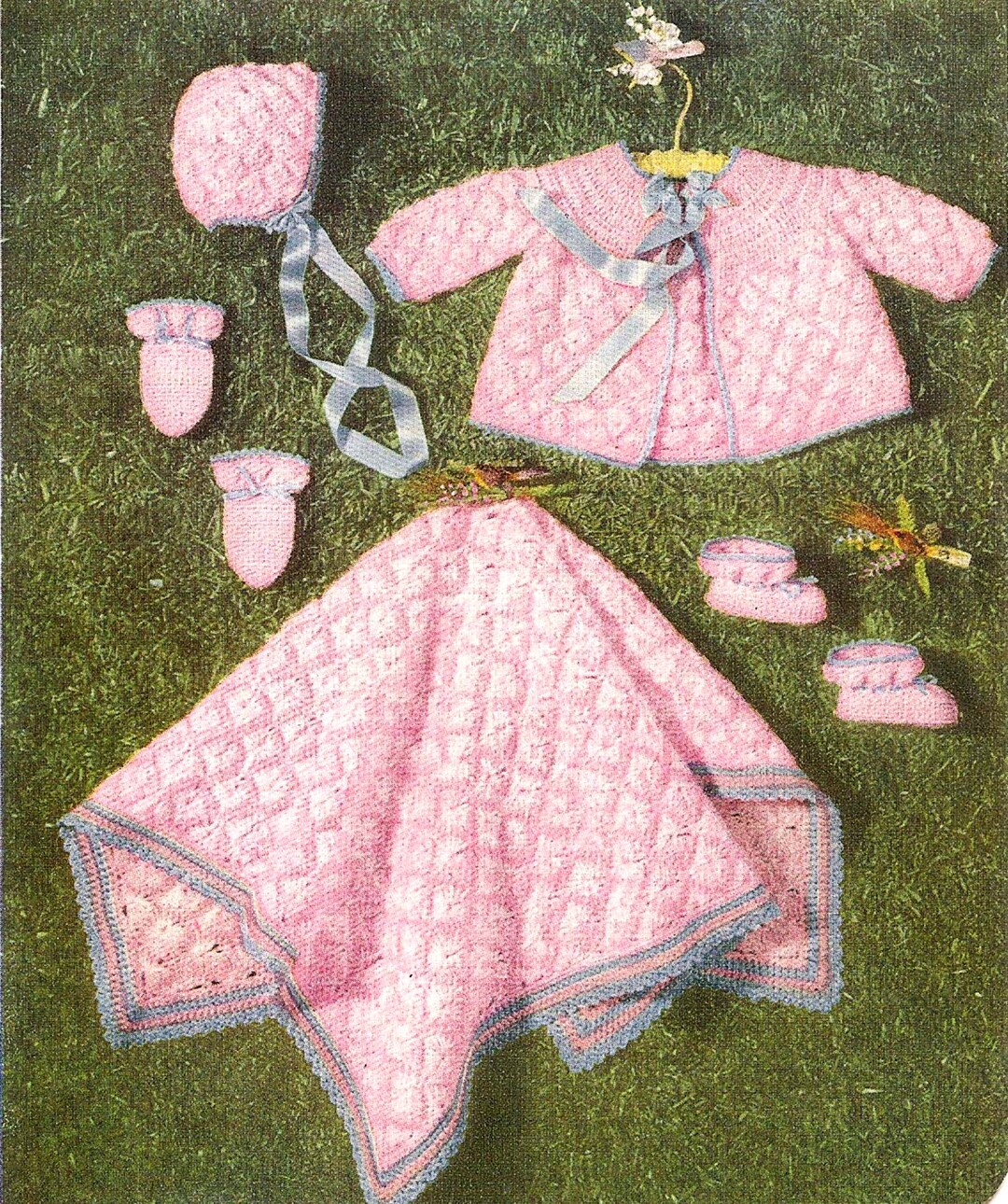 Nearly Free PDF Crochet Pattern~matinee Set and Pram Cover~3ply~0-3 ...