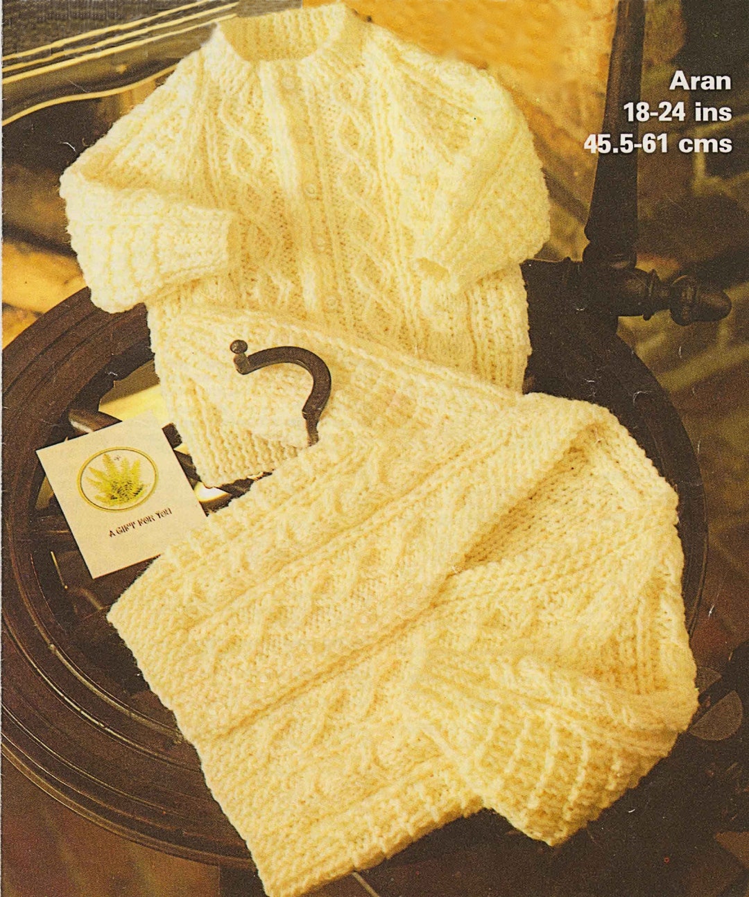PDF Knitting Pattern 1971~baby/toddler Cabled Cardigans~aran~18-24" - Etsy