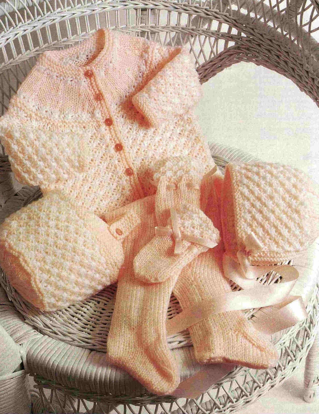 PDF Knitting Pattern 1214~star Stitch Pram Set for Boy or Girl~dk~16-22 ...