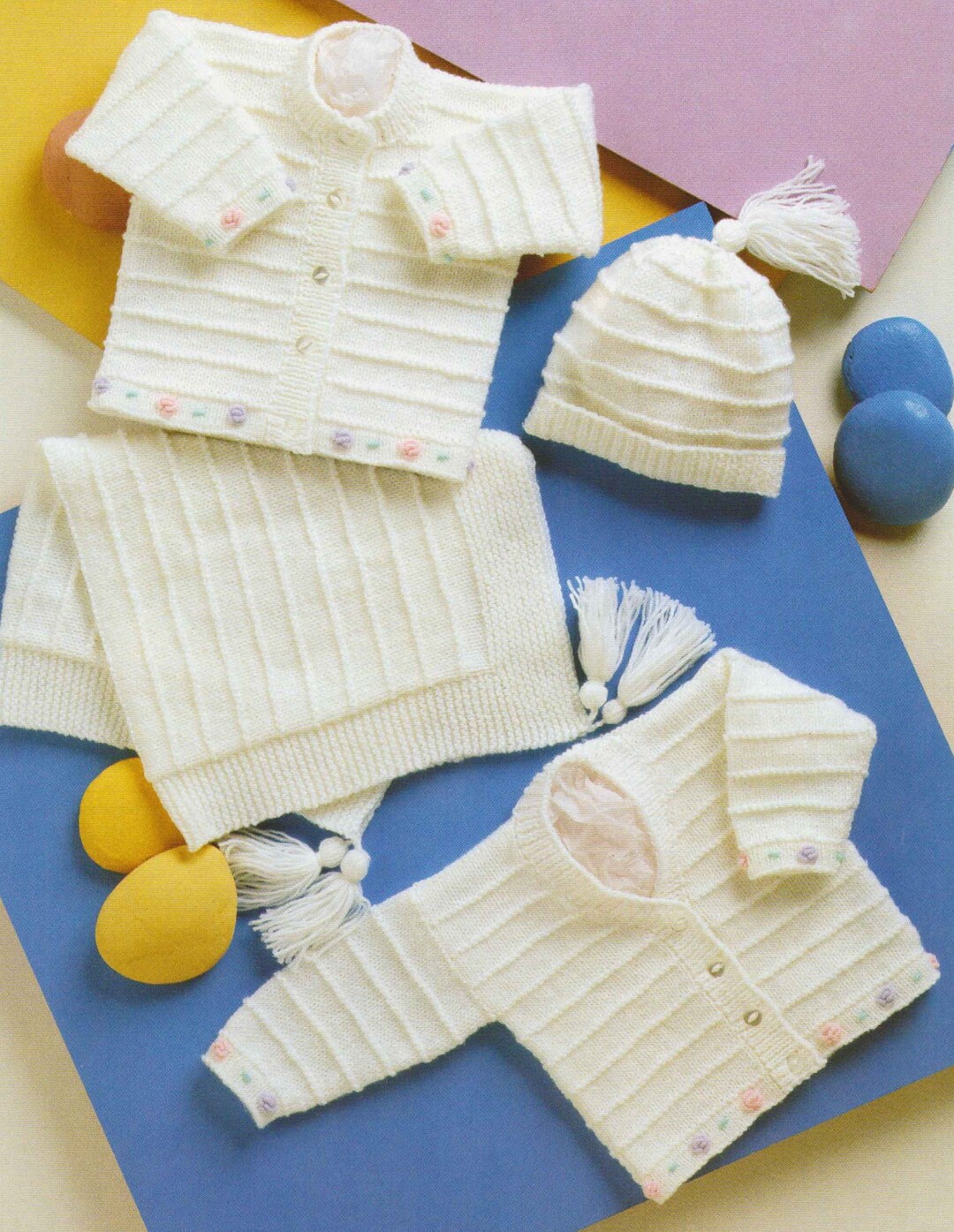 PDF Knitting Pattern 4818~cardigans, Blanket & Hat~dk~12-22" - Etsy