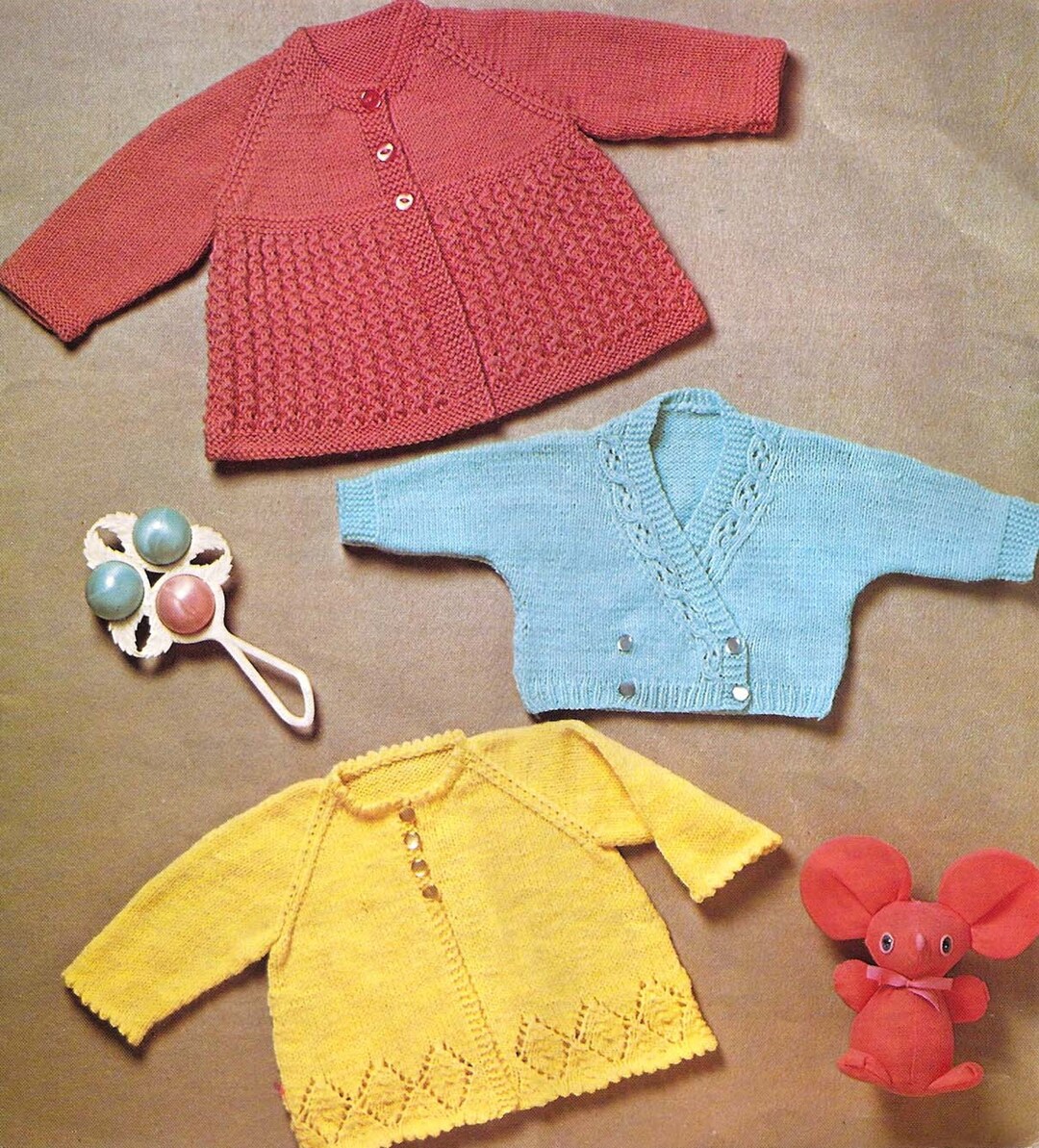Nearly Free PDF Knitting Pattern 3063~three Baby Coats~dk or Qk~16-20 ...