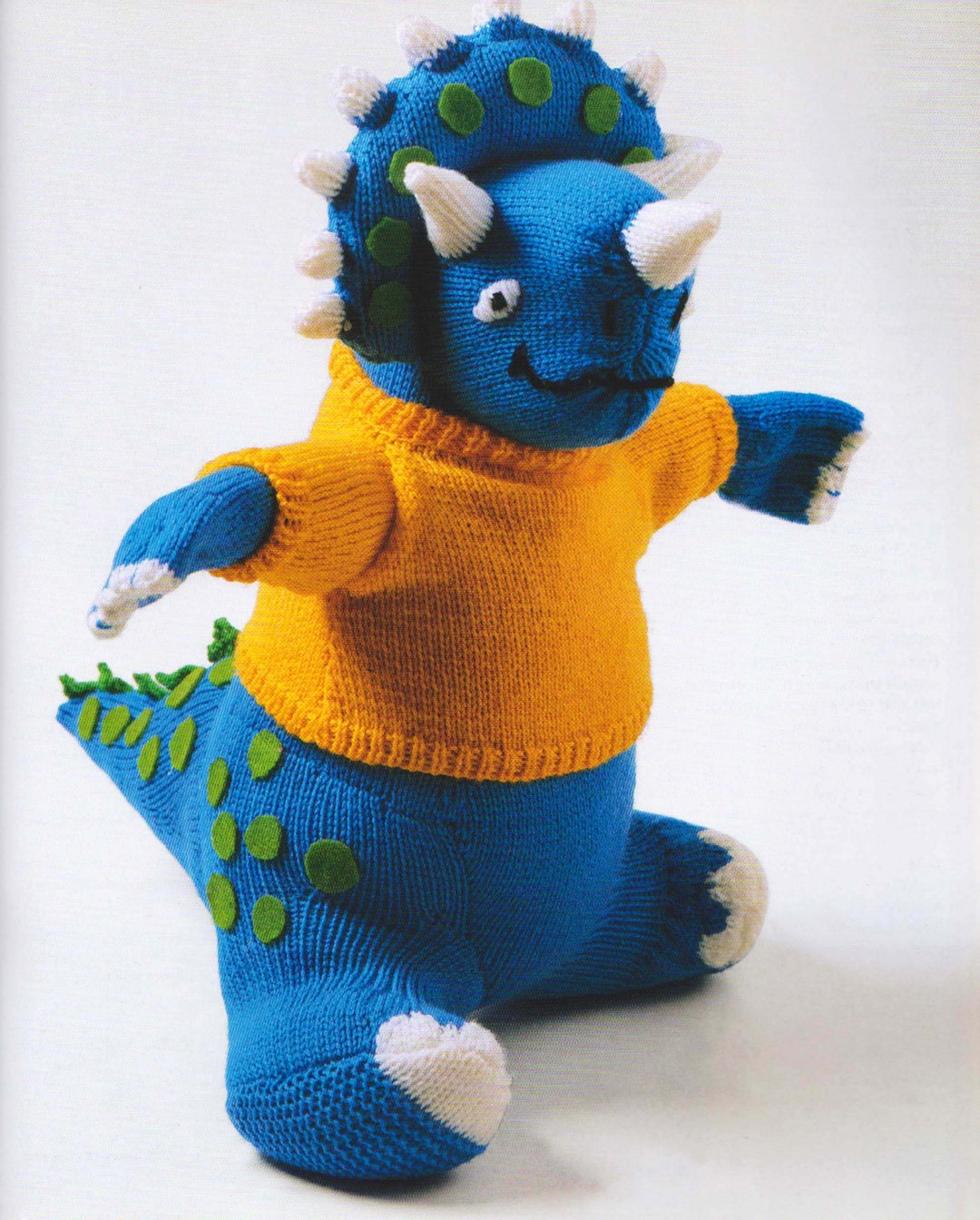 PDF Knitting Pattern~toby Triceratops Toy~dk - Etsy UK