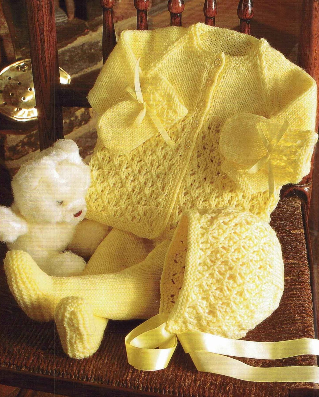 PDF Knitting Pattern 1033~lacy Pram Set for New Baby Girl~dk~16-22" - Etsy