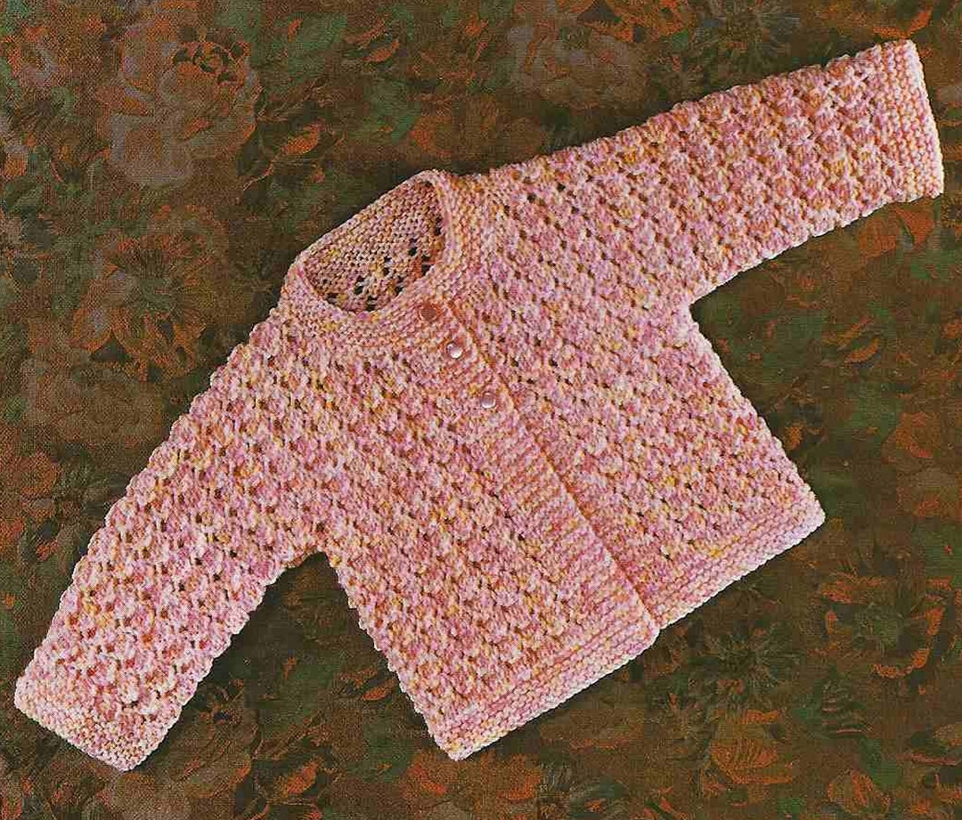 PDF Knitting Pattern 2493~lacy Matinee Coat~dk, 4ply or Qk~17-19" - Etsy