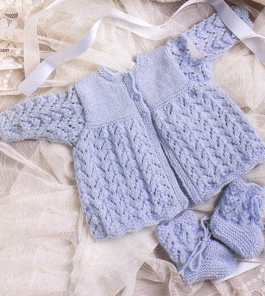 PDF Knitting Pattern 9727~matinee Coat and Bootees~dk~15-18" - Etsy