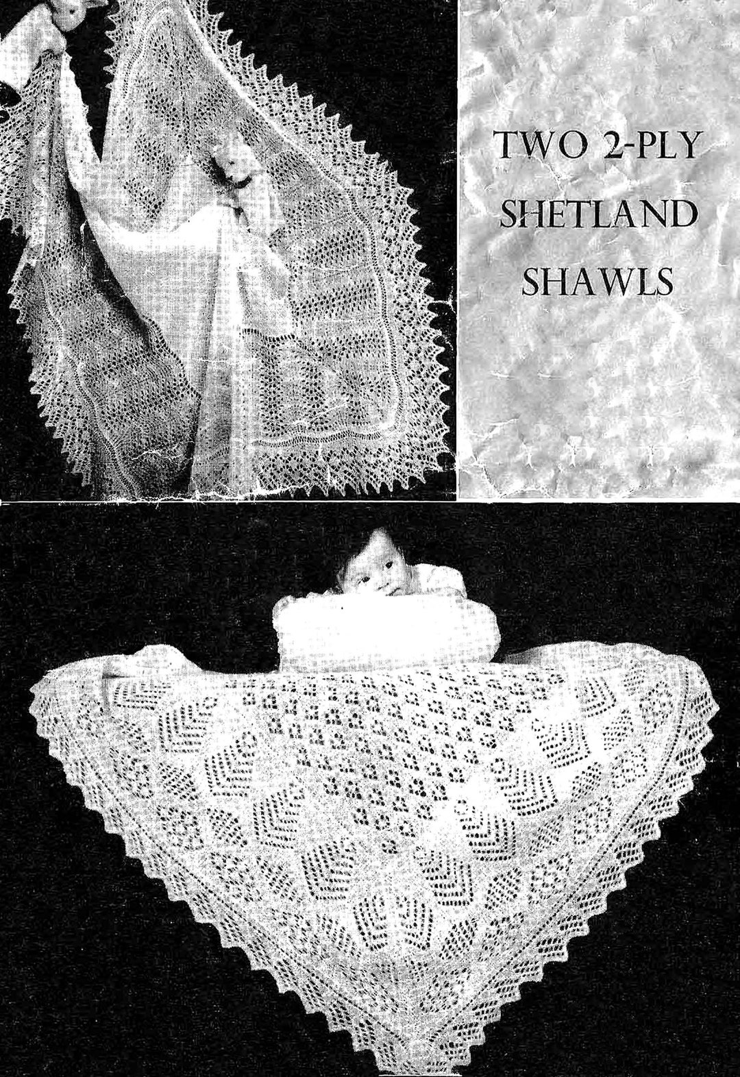 PDF Knitting Pattern 1085~two Classic Shetland Shawls~2ply - Etsy