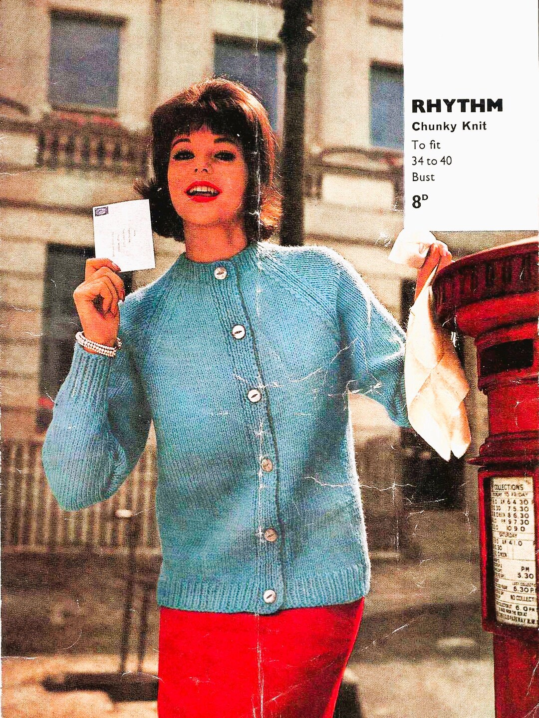 PDF Knitting Pattern 1086~quick and Easy Cardigan~chunky~34-40" - Etsy