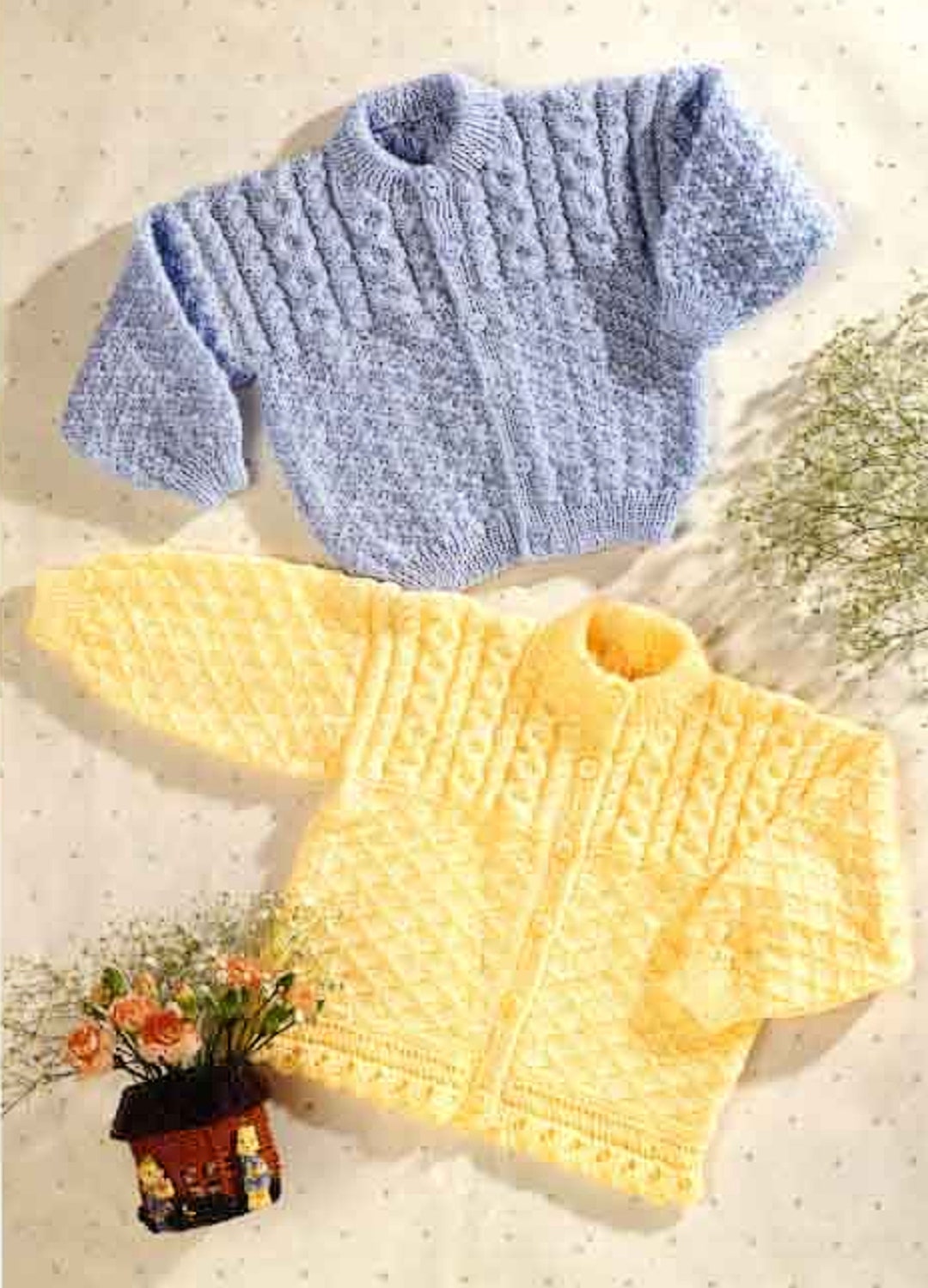 PDF Knitting Pattern 5134~cable Detail Cardigan~dk or 4ply~16-26" - Etsy