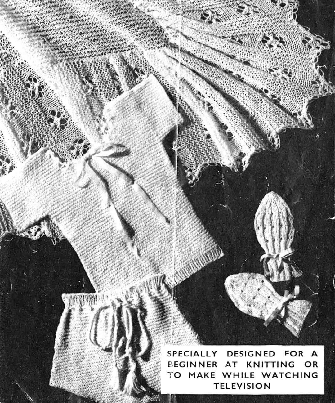 NEARLY FREE Pdf Knitting Pattern 2652~beginner's Shawl, Undies ...