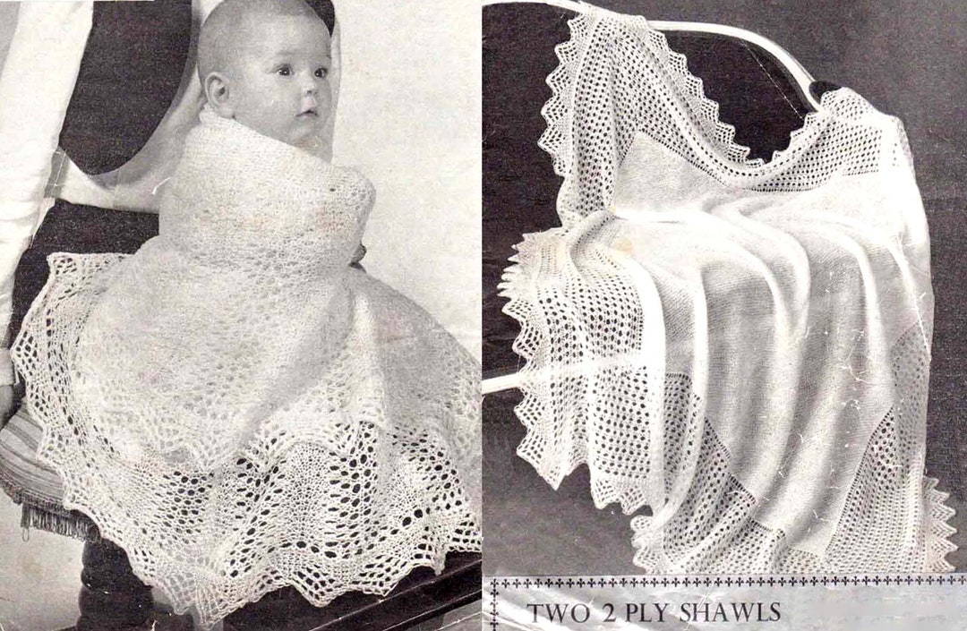 PDF Knitting Pattern 1172~two Classic Shetland Shawls~2ply - Etsy