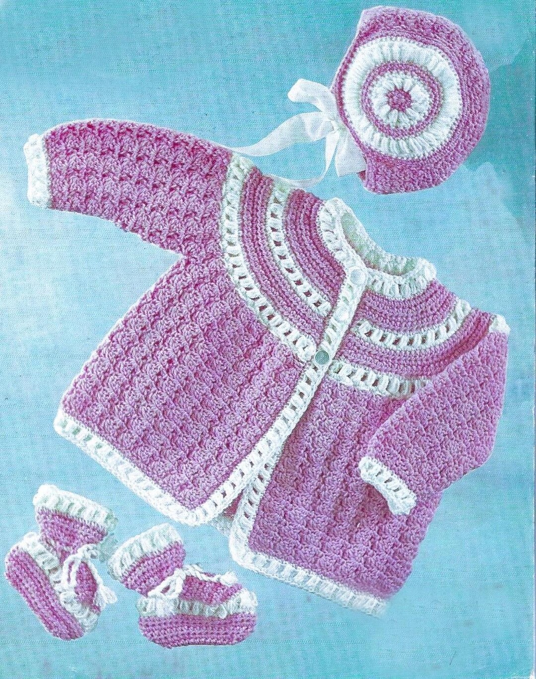 PDF Crochet Pattern 205~matinee Set~4ply~18-20" - Etsy