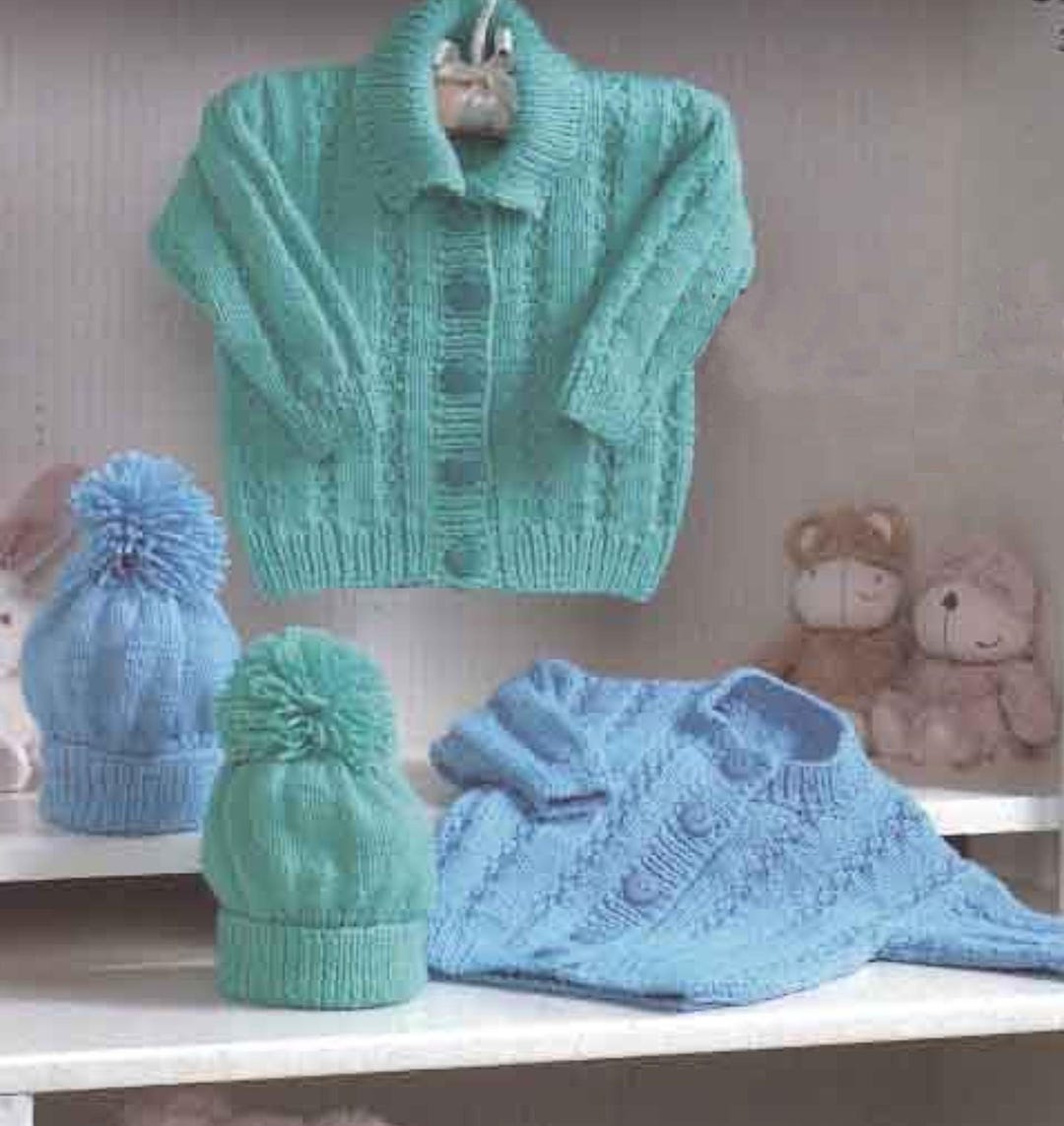 PDF Knitting Pattern 8292~cardigans and Hat~dk~12-22" - Etsy