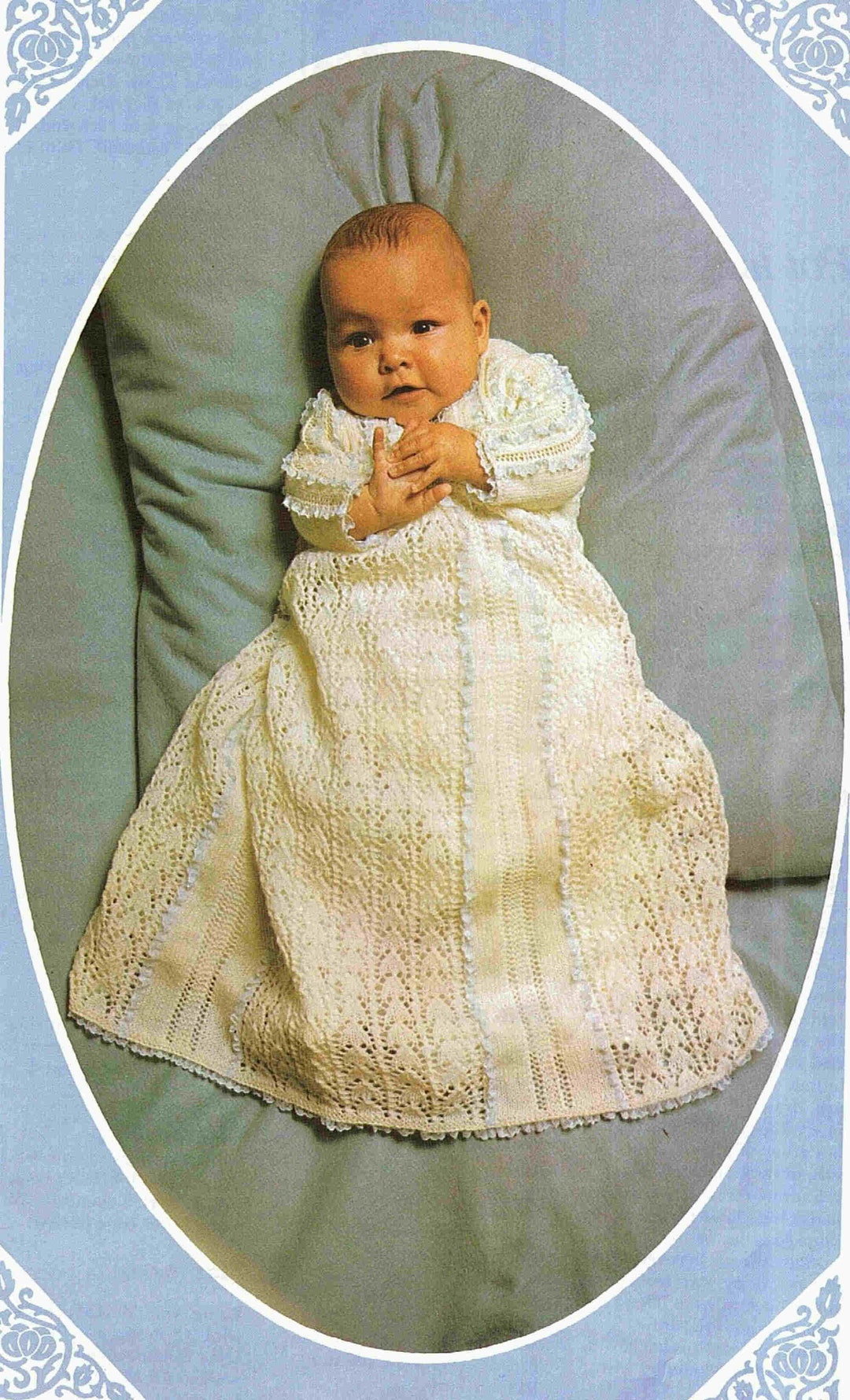 Nearly Free PDF Knitting Pattern~gorgeous Snowdrop Lace Christening ...