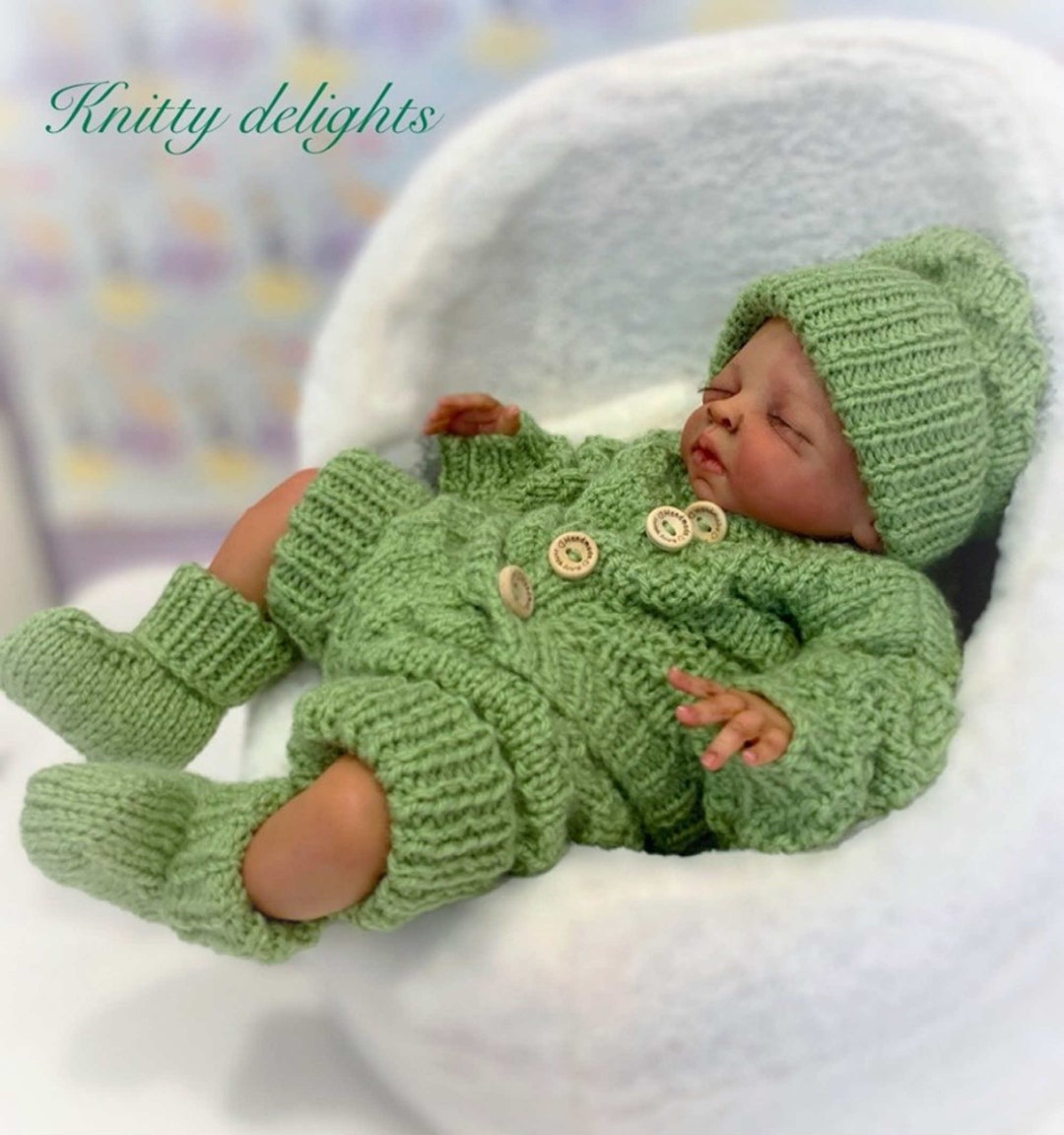 Baby Thomas Knitting Pattern Pdf~5-piece Baby Set~dk~premature~instant ...