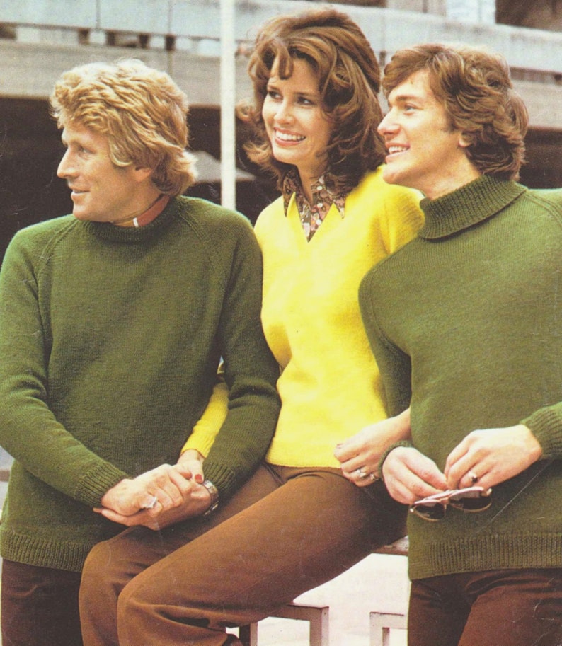 Nearly Free PDF Knitting Pattern 9050~his and Her Sweater in 3 ...