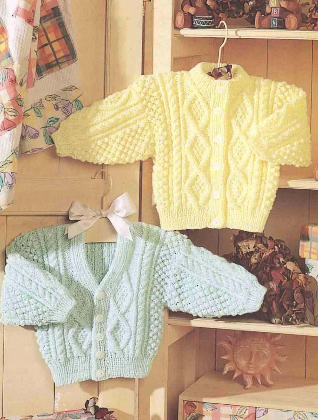 PDF Knitting Pattern 4936~cabled Cardigans~dk~16-26" - Etsy
