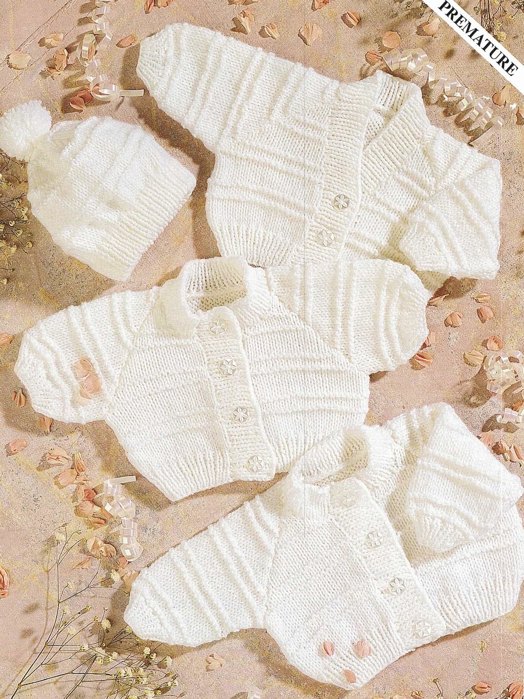 PDF Knitting Pattern 3778~cardigans and Hat~dk~12-18" - Etsy