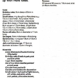 PDF Knitting Pattern~knit a Tea Party!~dk~birthday Cake - Etsy