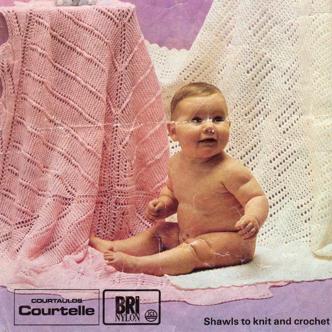 Nearly Free PDF Knitting & Crochet Pattern 1173~two Baby Shawls~3ply ...