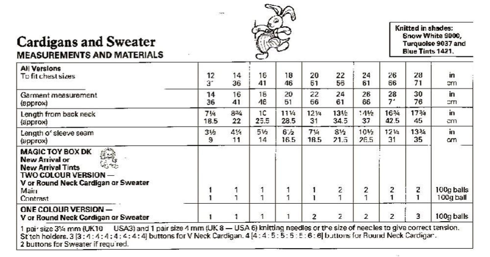 PDF Knitting Pattern 793~eyelet Sweater and Cardigans~dk~12-28" - Etsy
