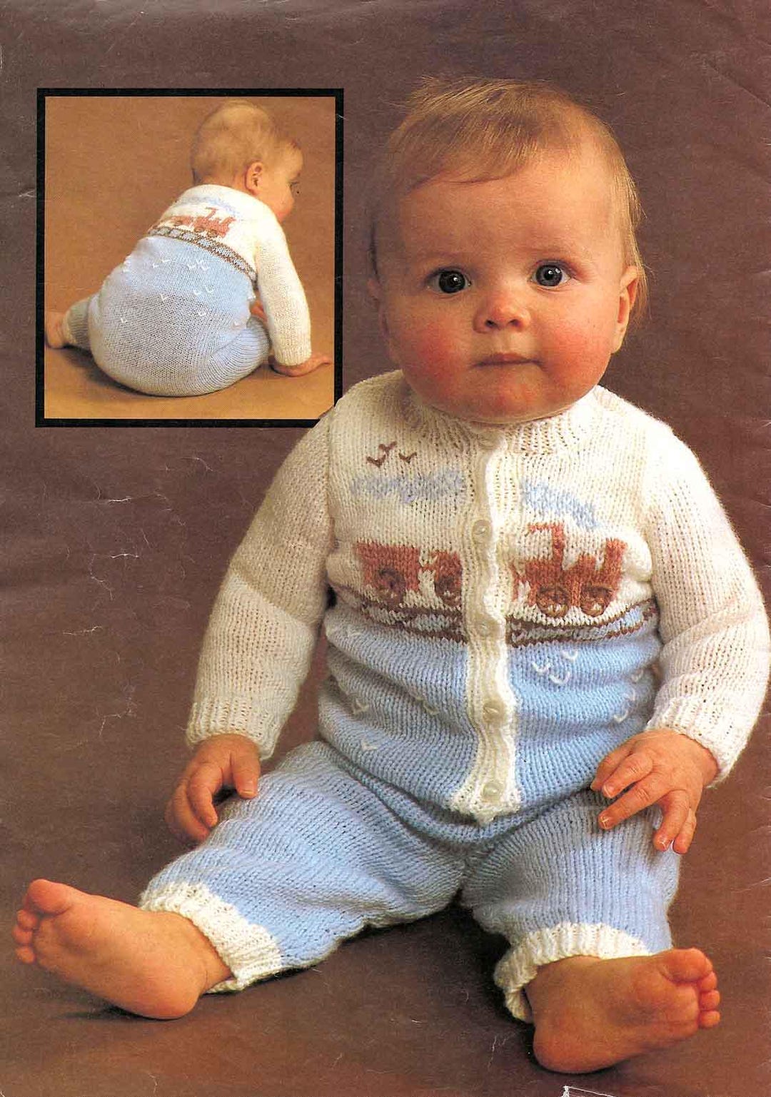 PDF Knitting Pattern~playsuit With Train Motif~dk~16-20" - Etsy