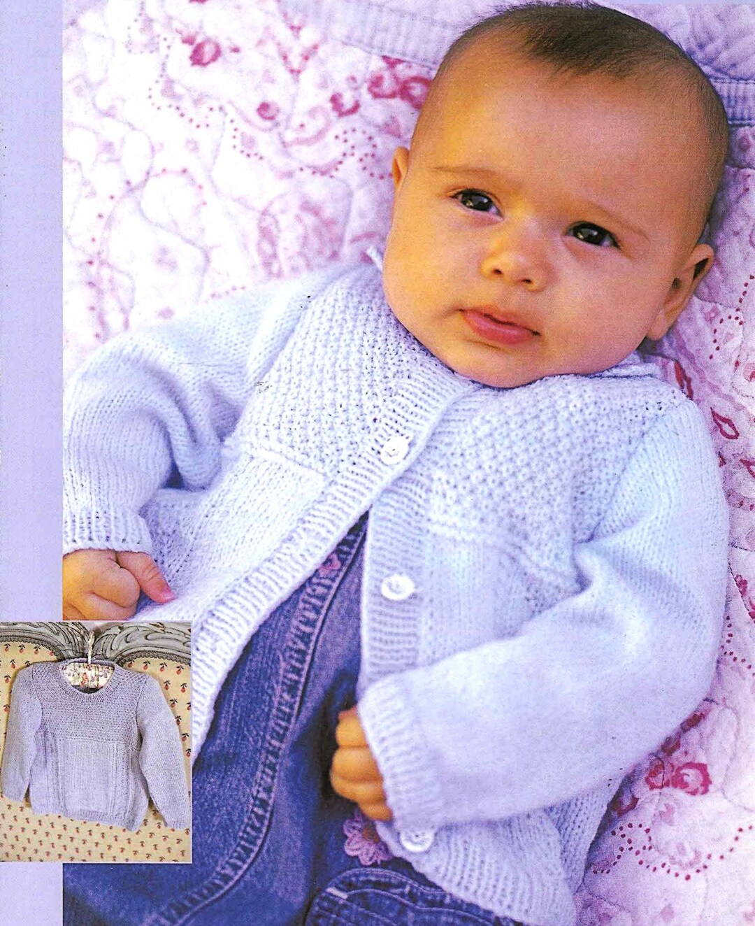 PDF Knitting Pattern 03305~sweater and Cardigan~4ply~16-22" - Etsy UK