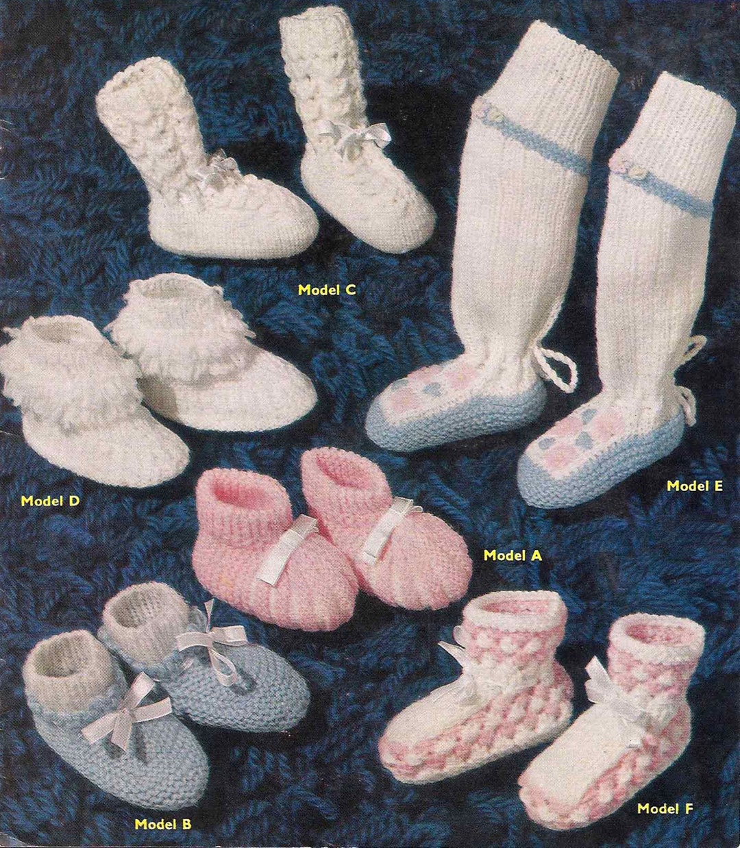 PDF Knitting Pattern 276~bootees and Knee Boots~dk & 3ply~0-6 Months - Etsy