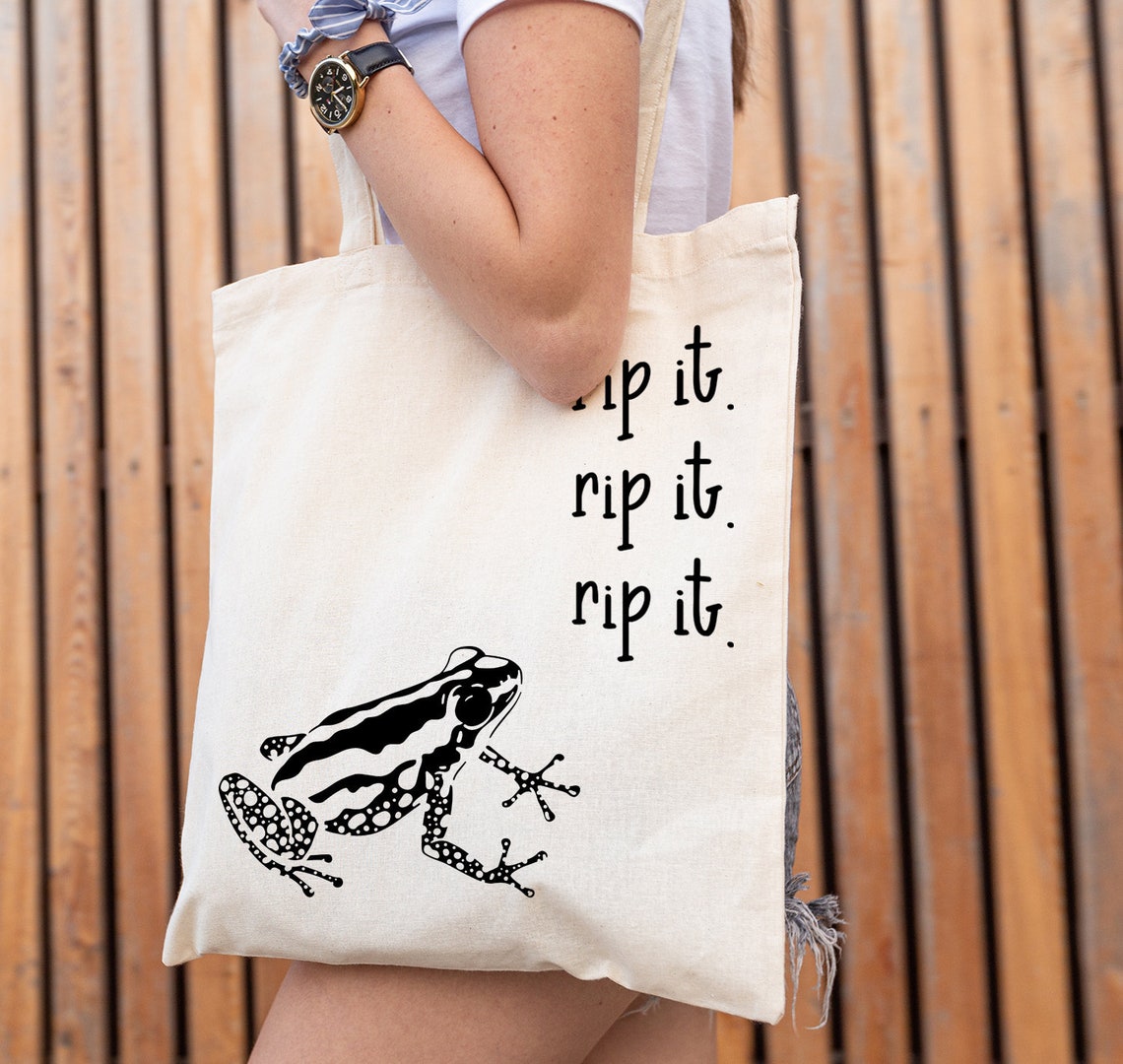 Rip It Frog Bag Knitting Bag Crochet Tote | Etsy