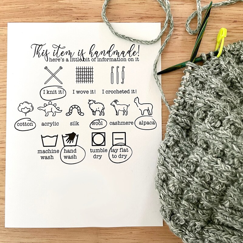 Printable Knitting Labels - Etsy
