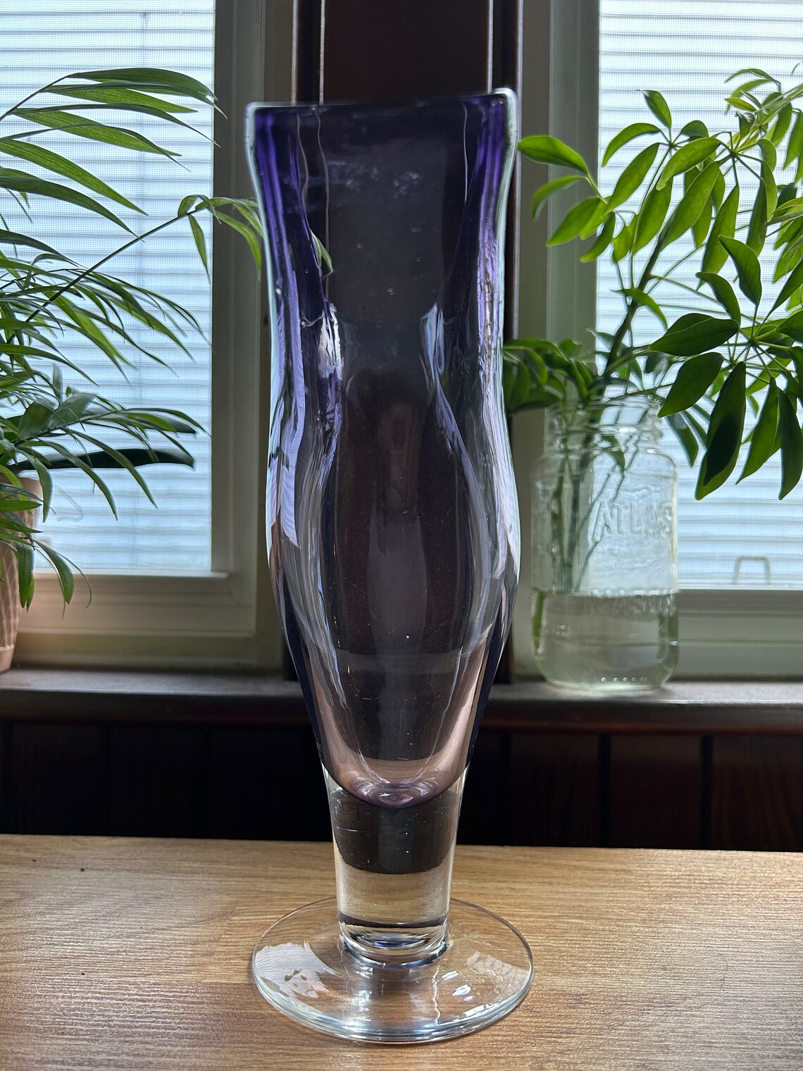 Rare Blenko Vintage Handblown Glass Fan Vase - Etsy