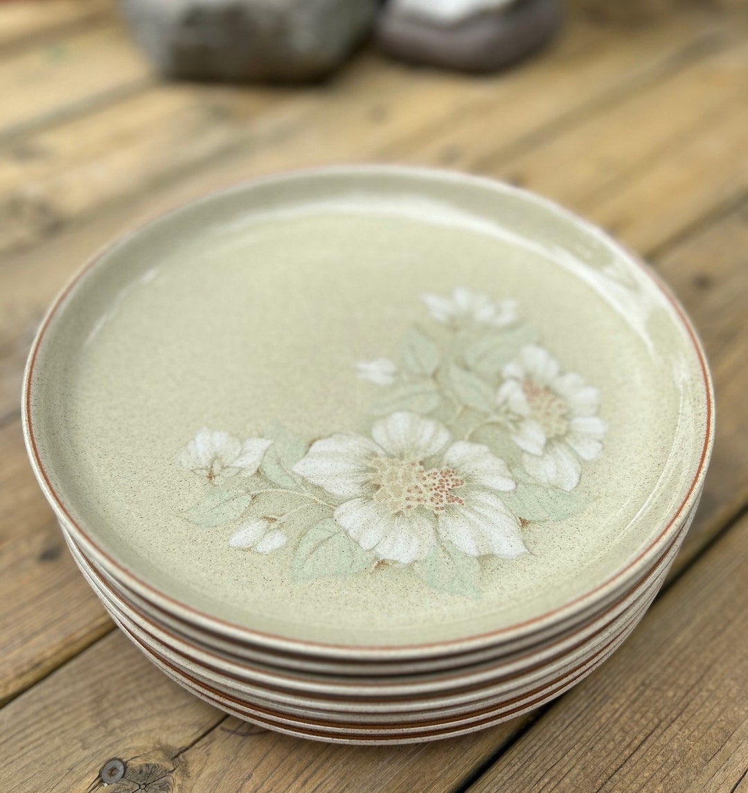 Set of Two Denby Daybreak Stoneware, England Dinner Plates - Circa 1980 ...