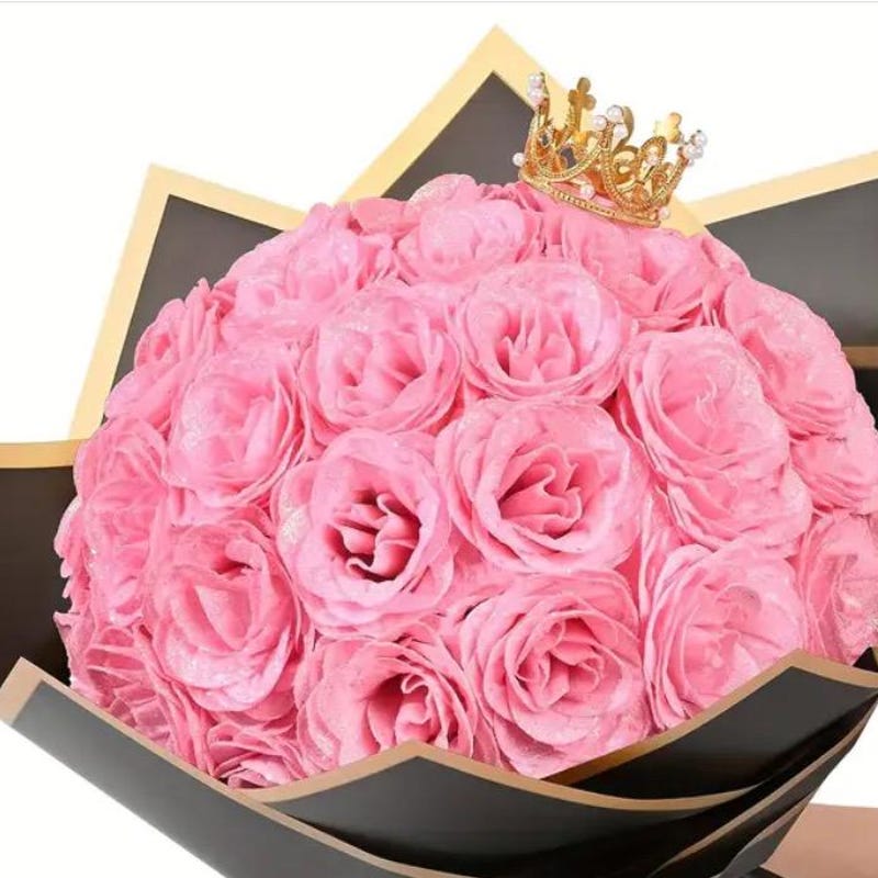 Glitter Roses Bouquet - Etsy UK