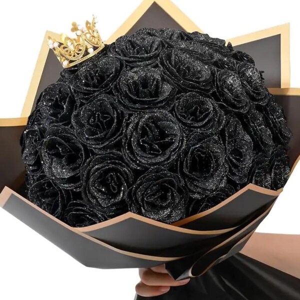 Glitter Roses Bouquet - Etsy UK