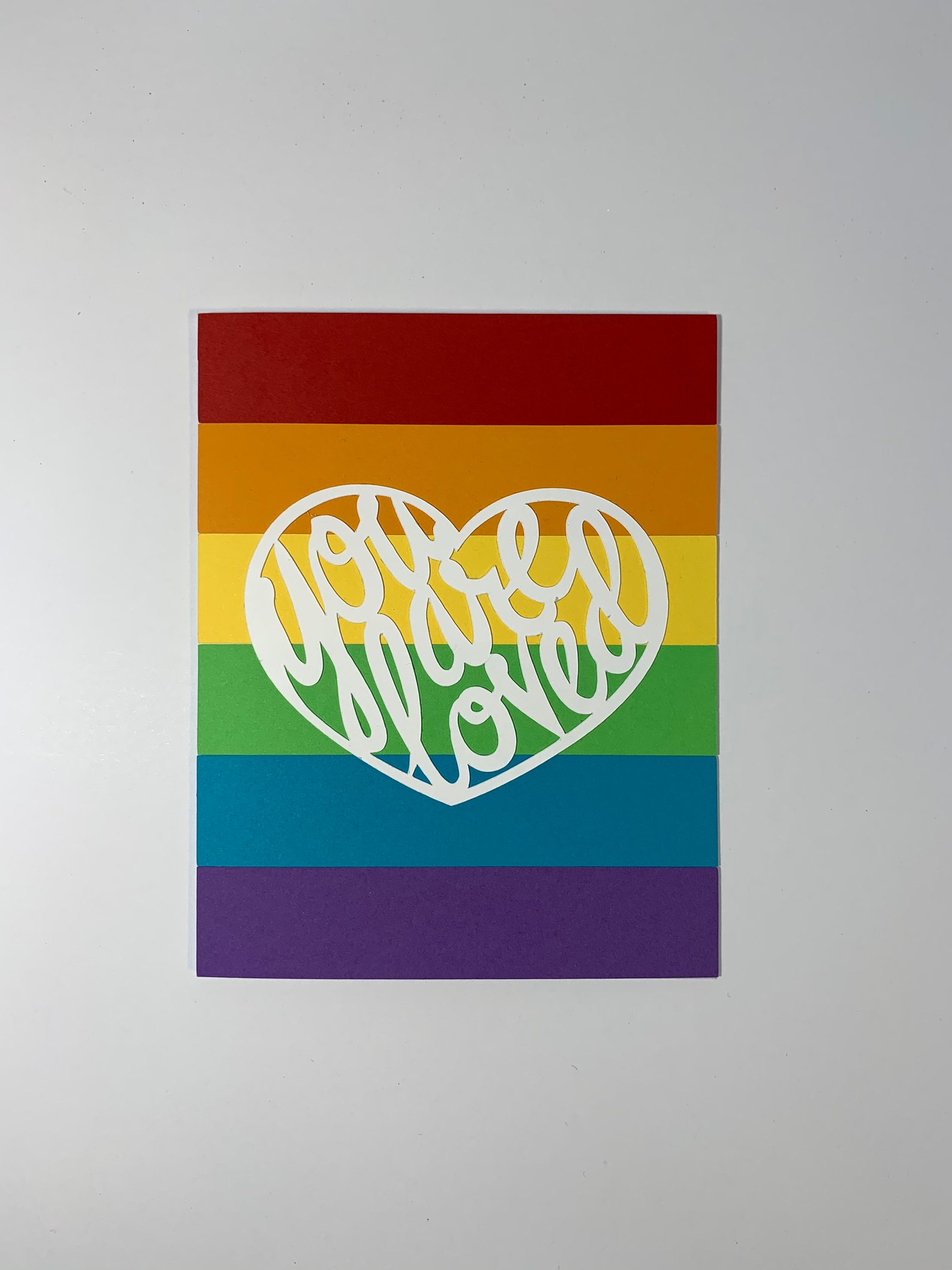 LGBTQ Pride Rainbow Card You Are Loved - Etsy