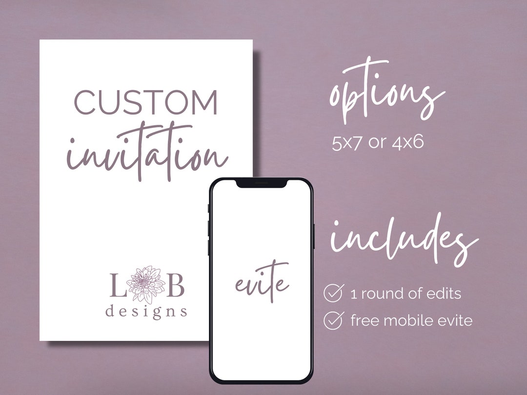 Custom Invitation Design: Digital Evite, Any Event (PDF) - Etsy