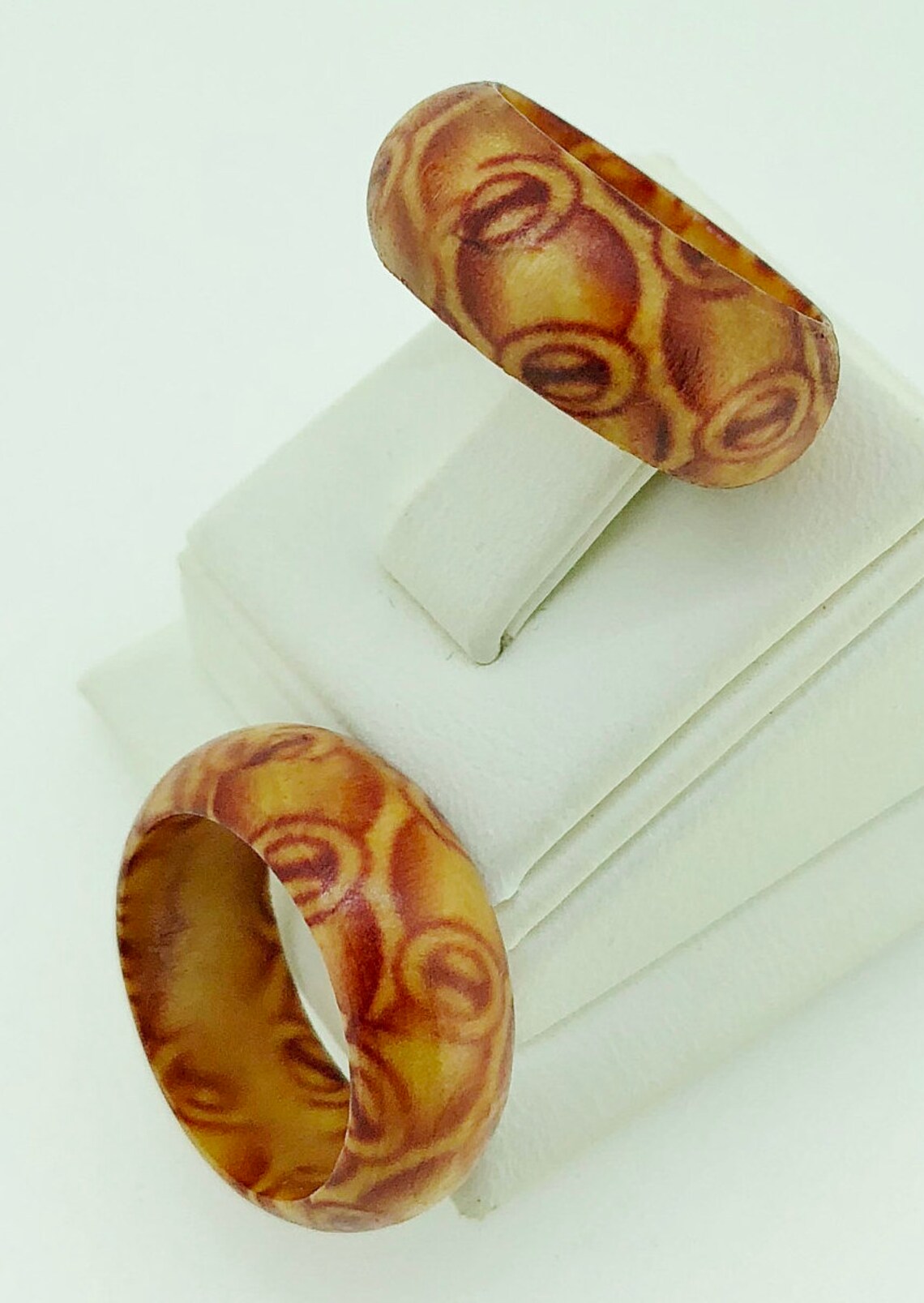 Colored Wooden Ring 9mm Wide Positive Energy Ring Colored Ring - Etsy