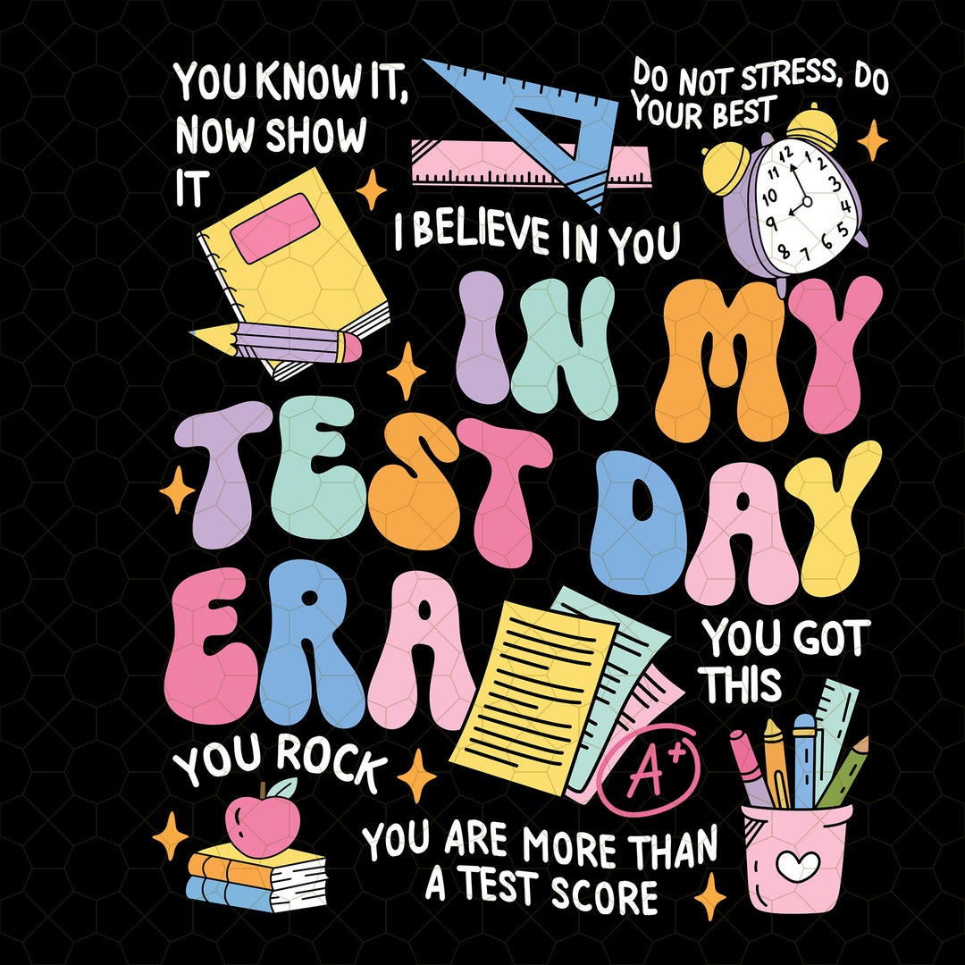 In My Test Day Era Retro Groovy Png, Test Day Png, Testing Png, Teacher ...