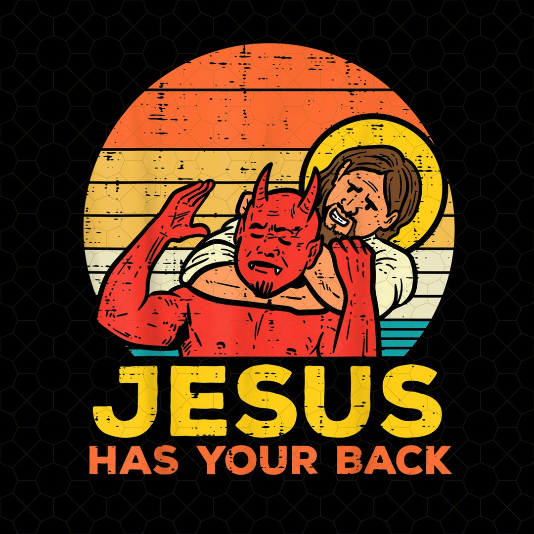 Jesus Has Your Back Jiu Jitsu, Retro Christian Png, Bible Verse Png ...